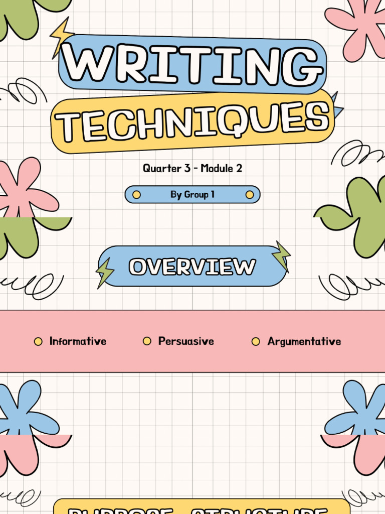 Writing Techniques Module Two Pdf