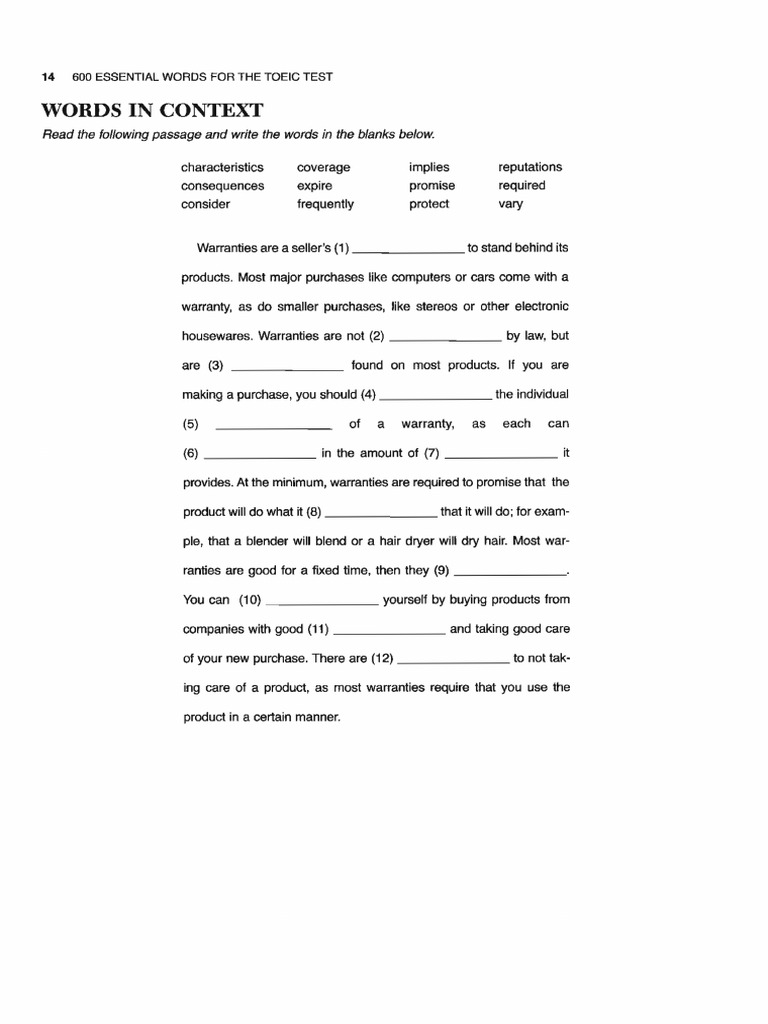 Vocabulary Practice 3 | PDF