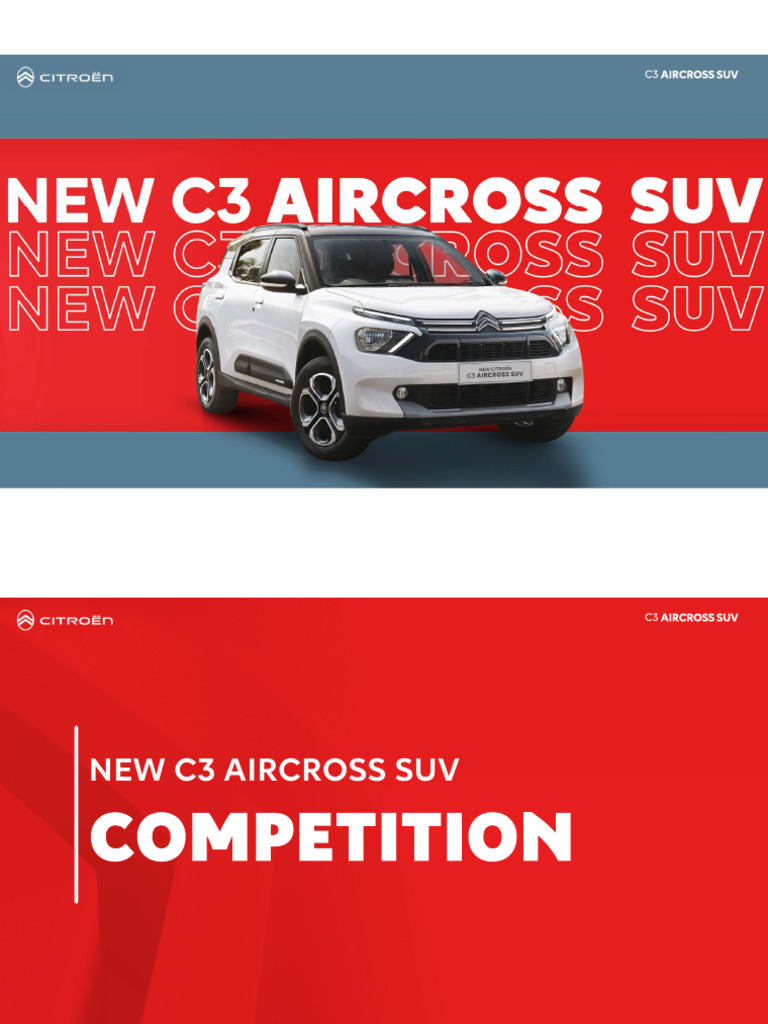 C3 Aircross SUV Competition Comparison Deck | PDF