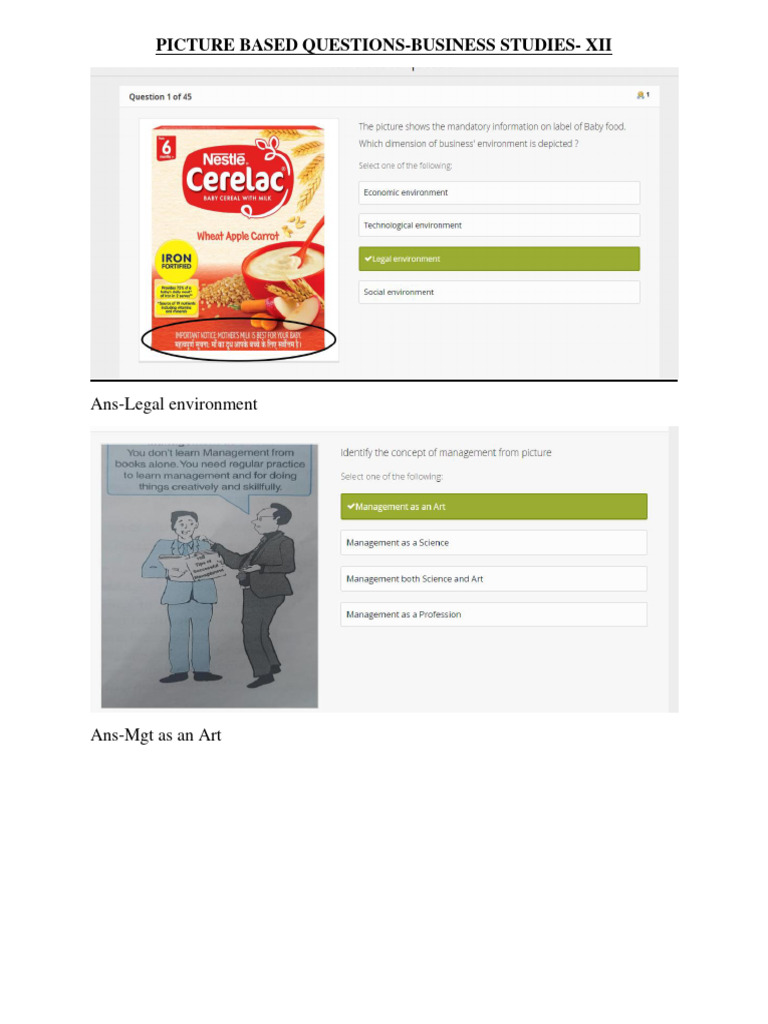 BST - Picture Based Questions | PDF | Business