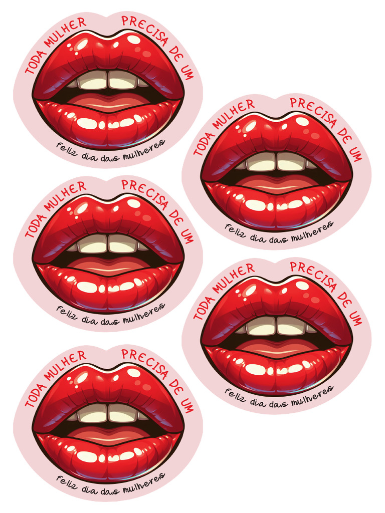 card pronto para imprimir boca batom | PDF