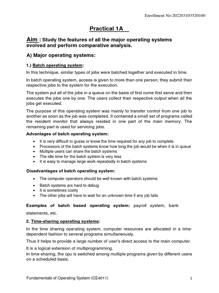 Practical 1A: Evolved and Perform Comparative Analysis | PDF