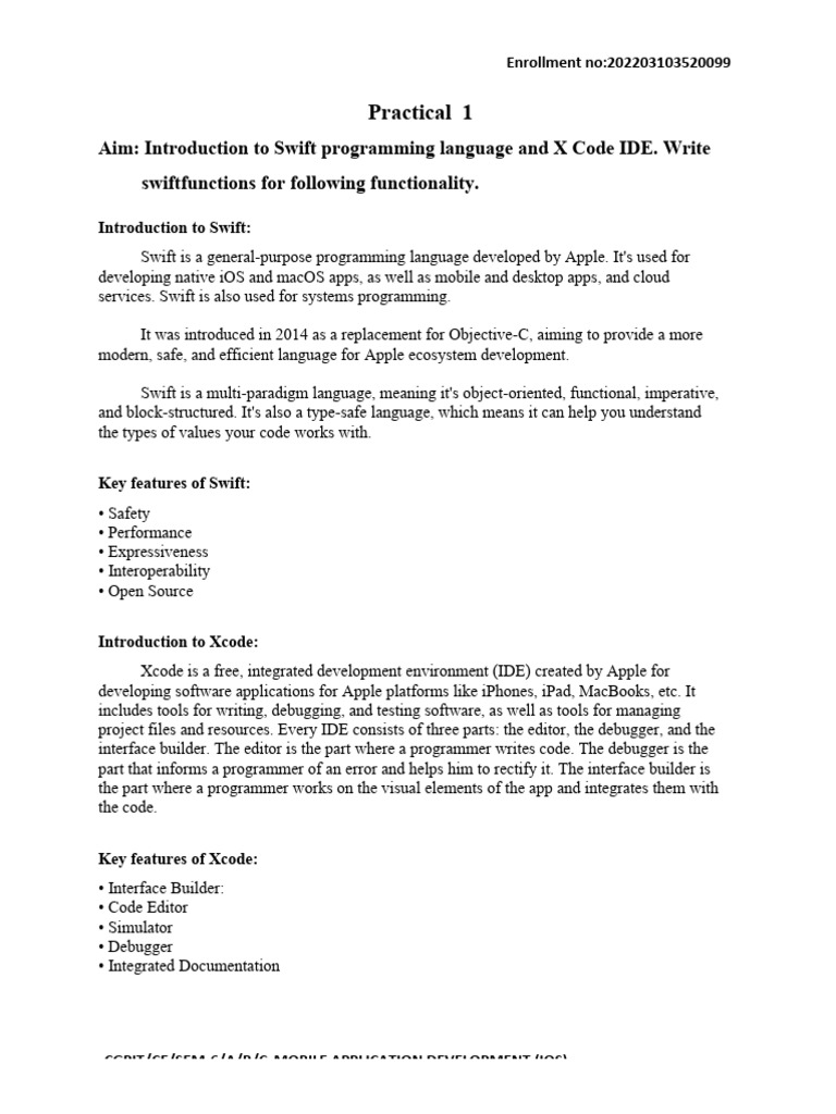 Final Ios Pdf Swift Programming Language Xcode 