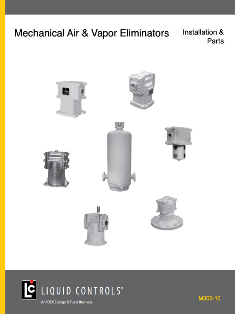 Mechanical Air & Vapor Eliminators Guide | PDF | Valve | Pipe (Fluid ...