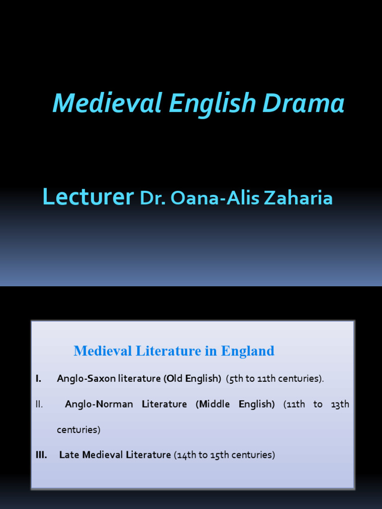 Course 2 - Medieval English Drama | PDF | King Arthur | Medieval Literature