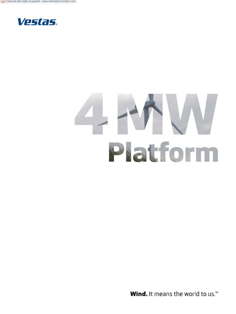 4MW Platform Brochure - En.es | PDF | Energía eólica | Central eléctrica