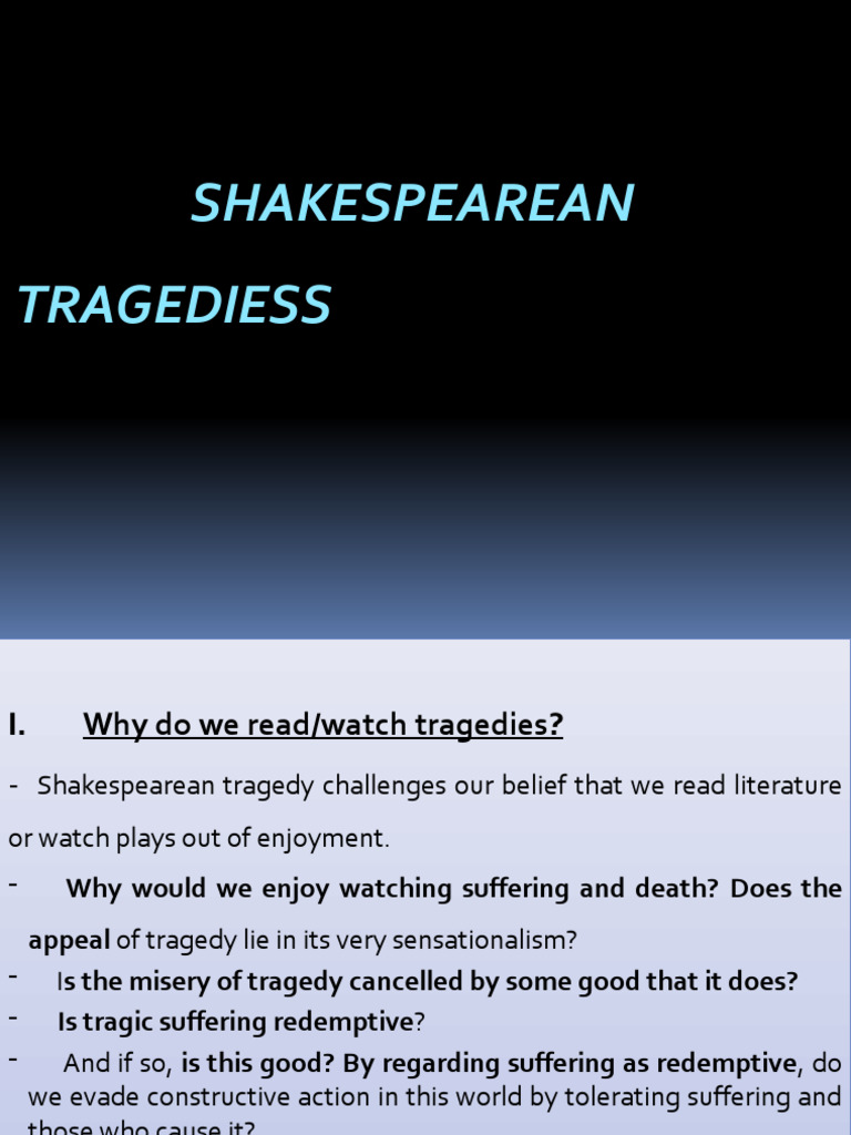 Course 7 THE TRAGEDIES. Rev 2022 | PDF | Tragedy | William Shakespeare