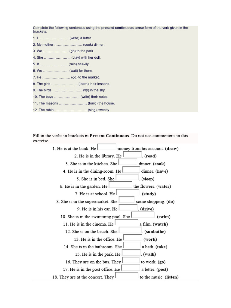 present continuous 2 | PDF | Linguistics | Linguistic Typology