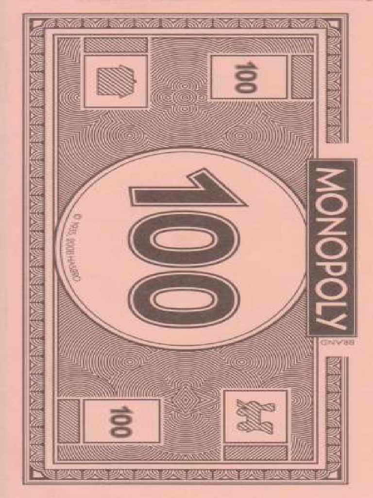 Monopoly Money 100 | PDF