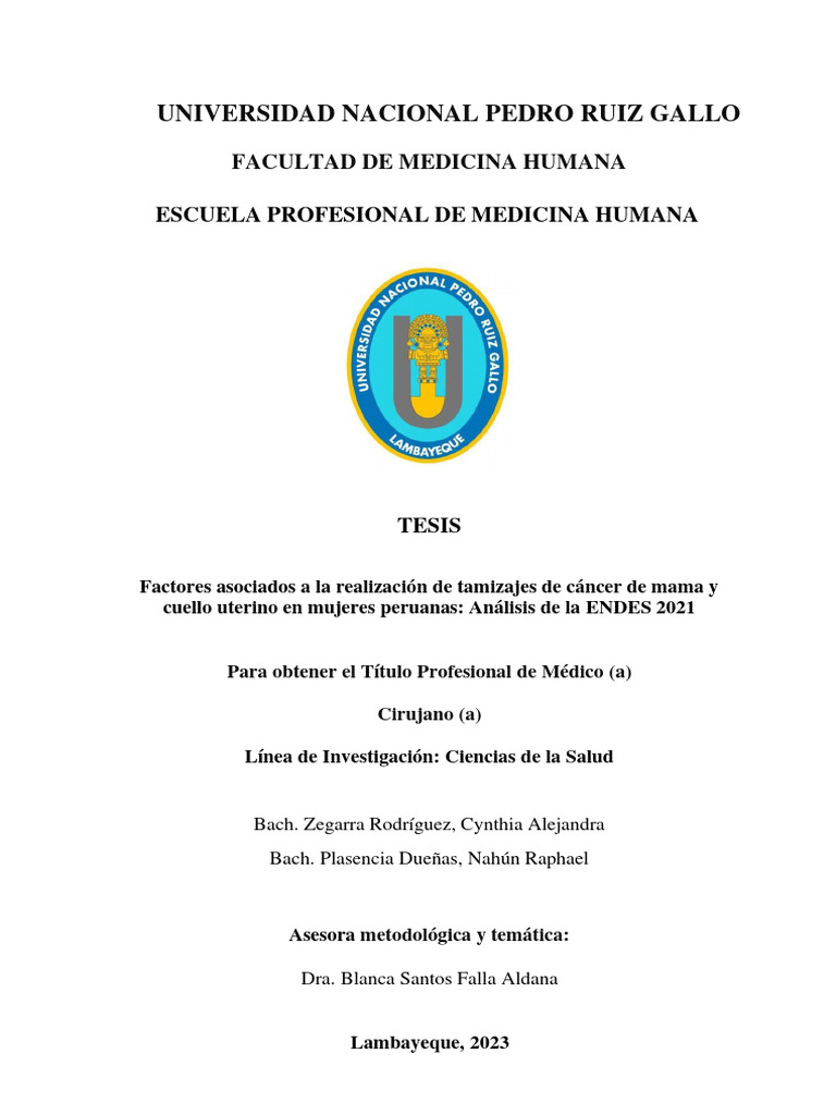 Zegarra - Rodríguez - Cynthia - Alejandra y Plasencia - Dueñas - Nahún ...