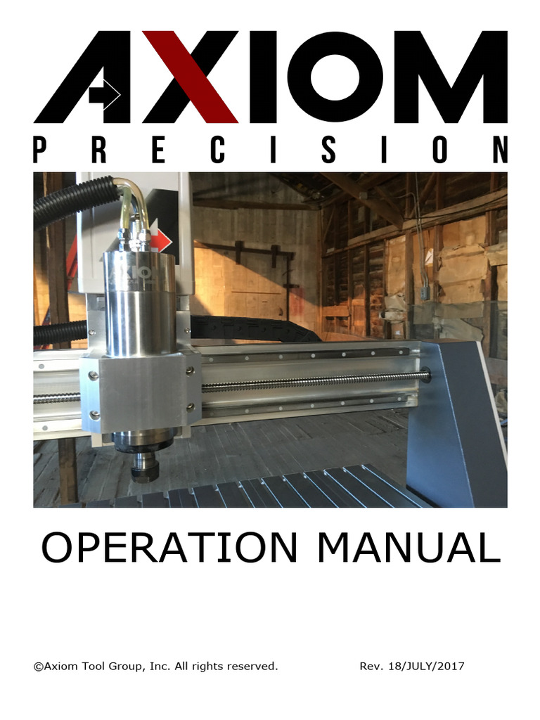 Axiom Manual Pro | PDF | Machine Tool | Ac Power Plugs And Sockets