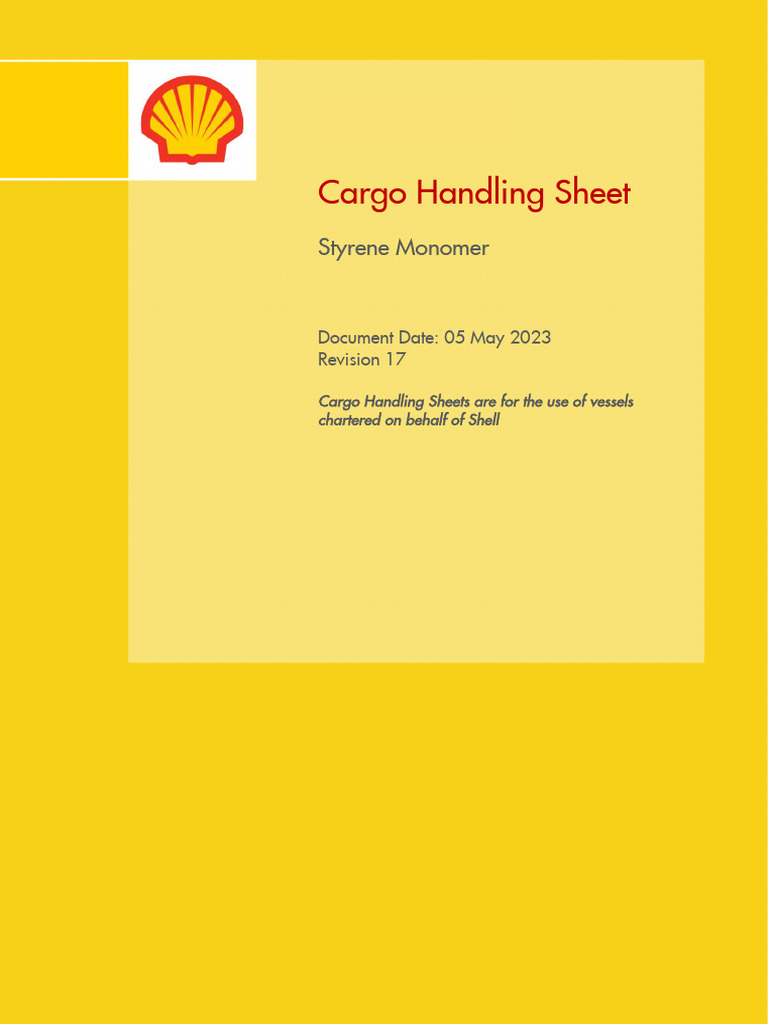 Styrene Monomer Cargo Handling Guide | PDF | Heat Exchanger | Chemistry