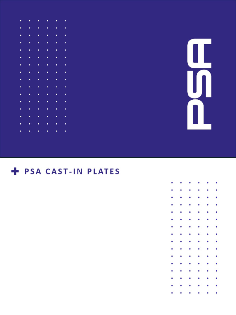 PSA Cast-In Plates Overview | PDF | Precast Concrete | Strength Of ...