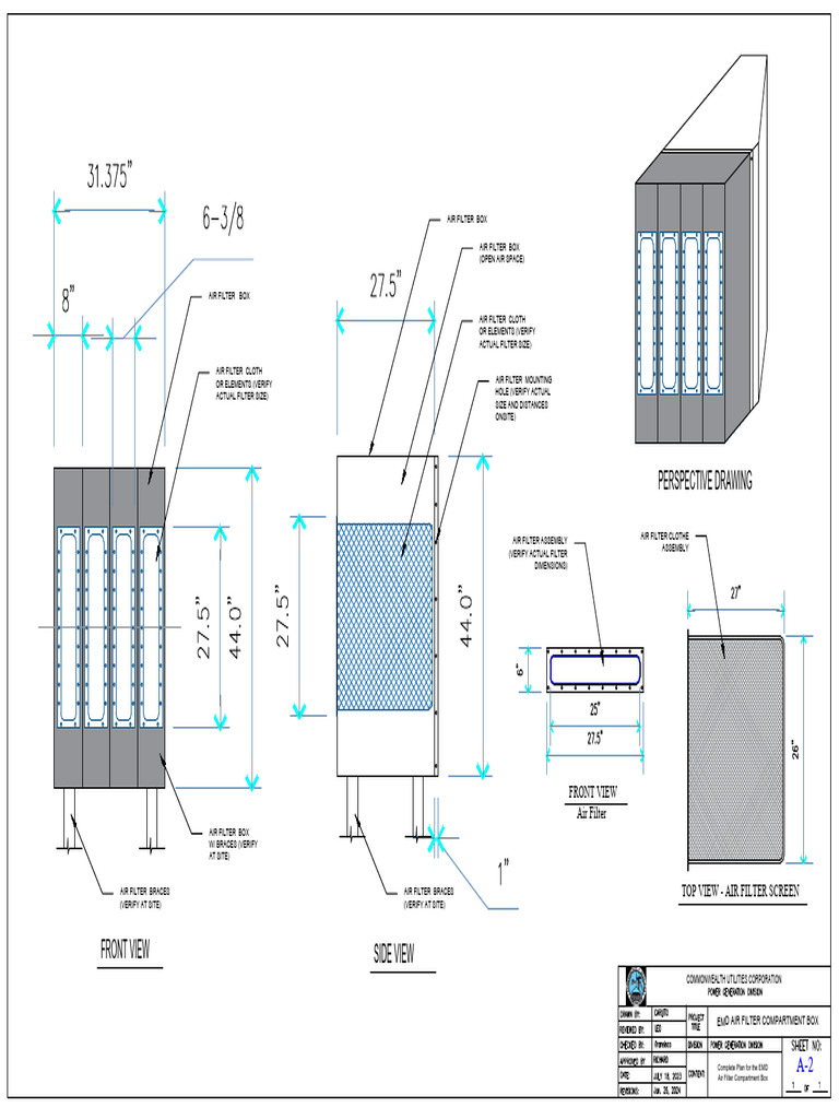 PP2 Air Filter Revised Drawing | PDF