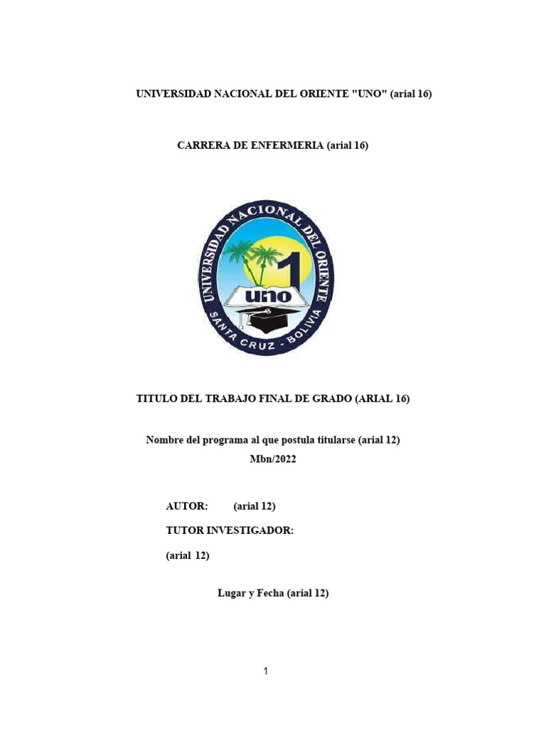 FORMATO TESINA FINAL Enf | PDF | Investigación cuantitativa | Hipótesis