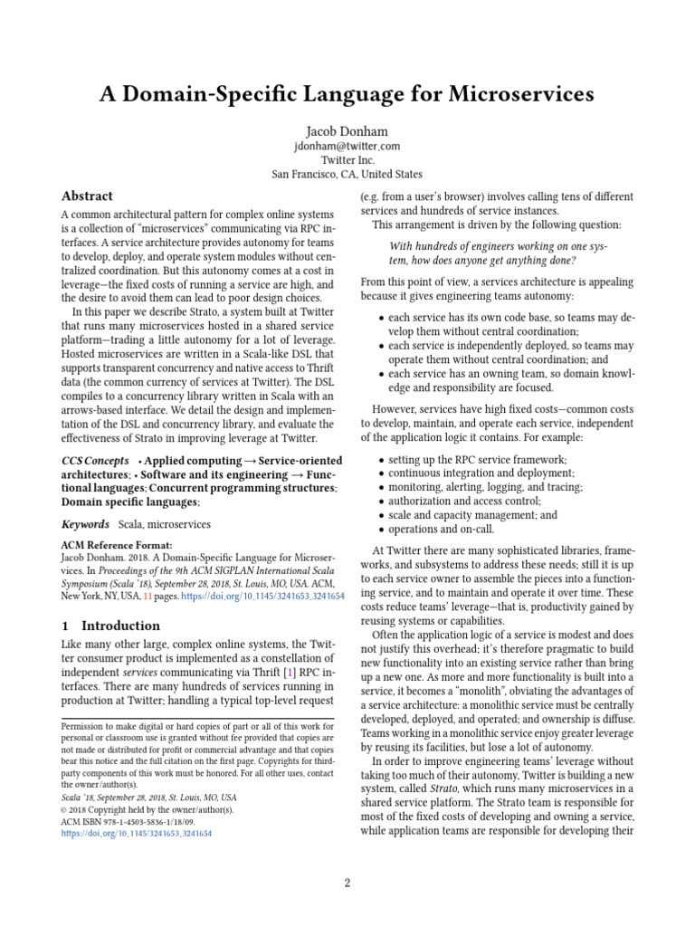 Donham 2018 | PDF | Scala (Programming Language) | Library (Computing)