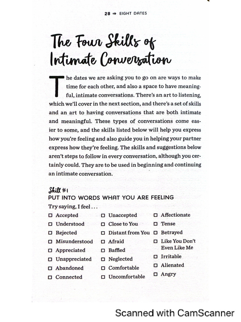 The Four Skills of Intimate Conversation | PDF