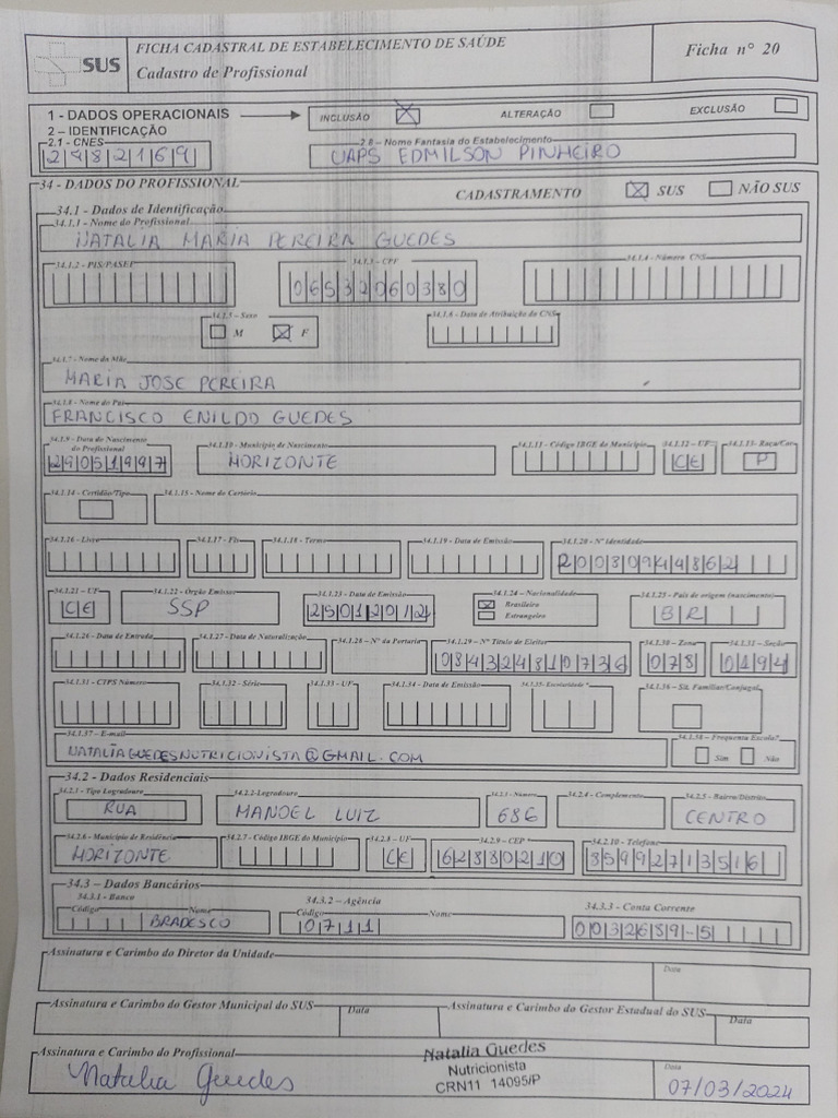 Ficha 20 Digit | PDF