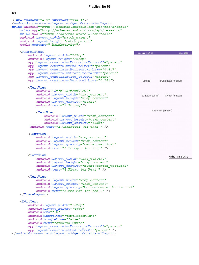 Practical No 6 | PDF
