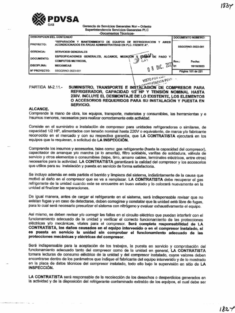 Especificaciones Eqp.a.a. Parte 3 | PDF
