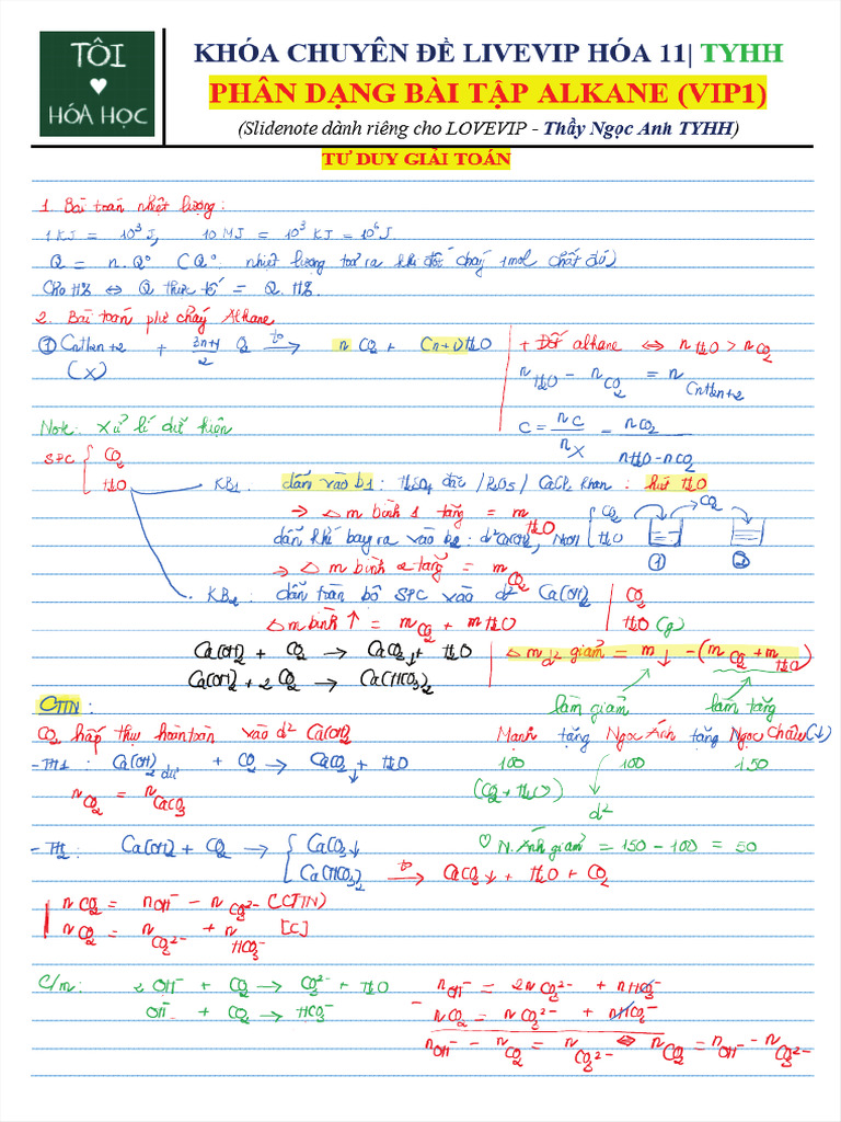 Live 32 Phan Dang Bai Tap Alkane Vip1 | PDF