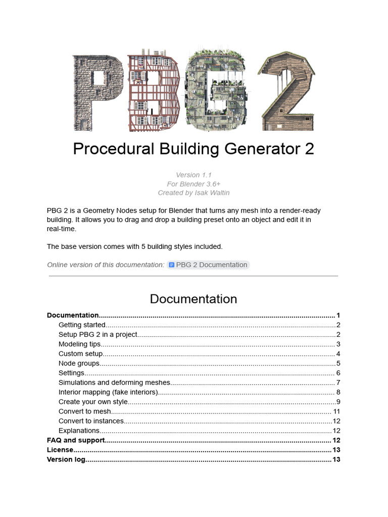 Documentation | PDF | Blender (Software) | Roof