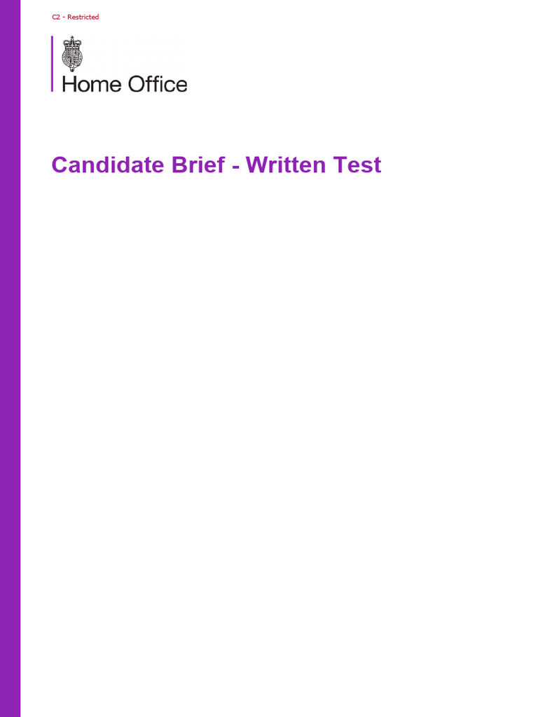 Candidate Brief - Written Test V1.0 | PDF | Paper | Photocopier