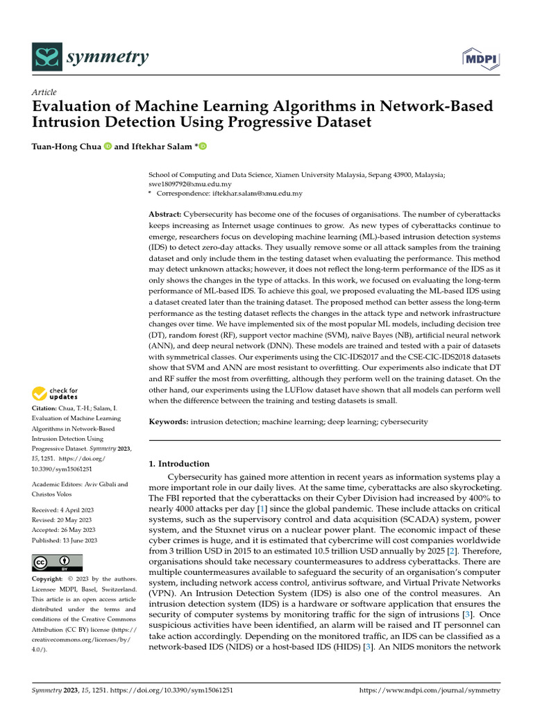 Symmetry 15 01251 | PDF | Artificial Neural Network | Machine Learning