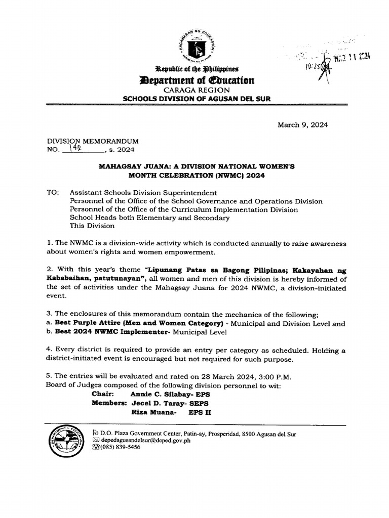 DM NO 142 S 2024 | PDF