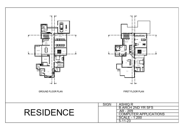 PLAN RES BW | PDF | Bedroom | Room