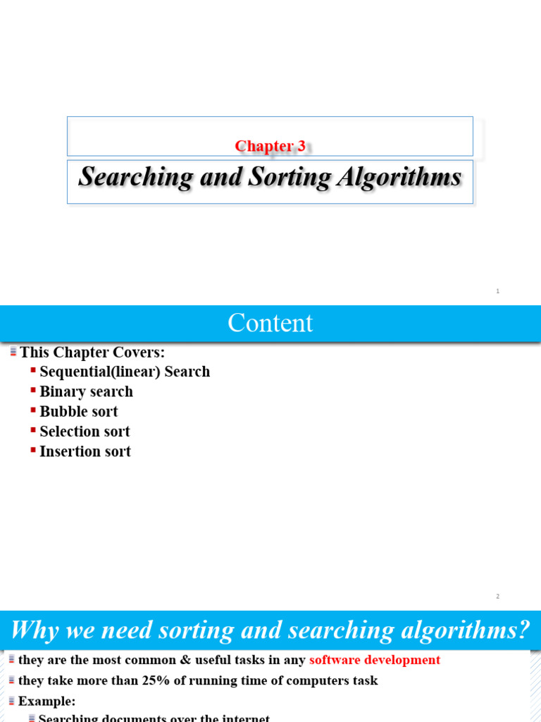 Chapter 3 Searching And Sorting Algorithms Pdf Applied Mathematics Algorithms And Data 