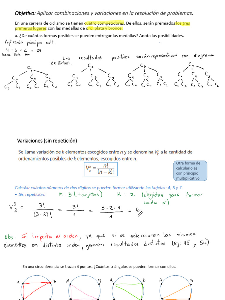 Variación y Combinación | PDF