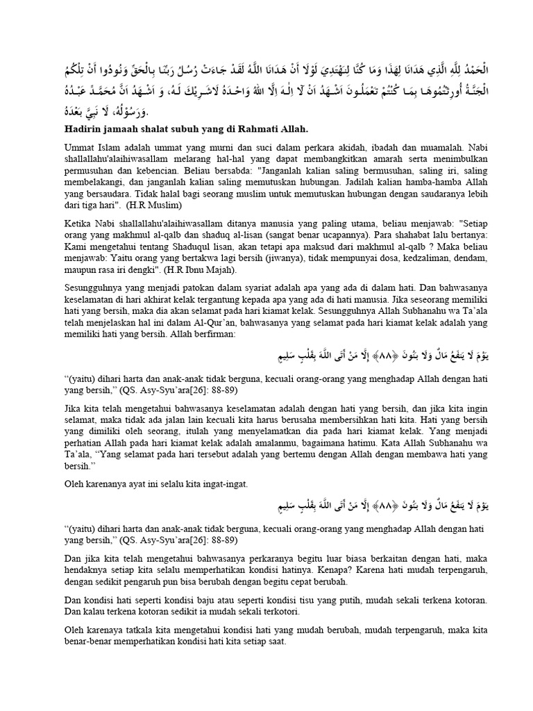 Kulsub - Hati Yang Bersih | PDF | Kajian Bahasa Asing | Pengembangan Diri