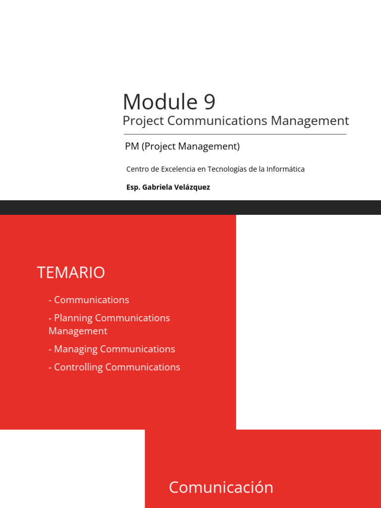 Module-9 Proyect Management Course | PDF | Comunicación | Chat en linea
