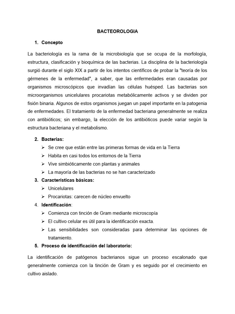 BACTEOROLOGIA | PDF | Las bacterias | Biología Celular)