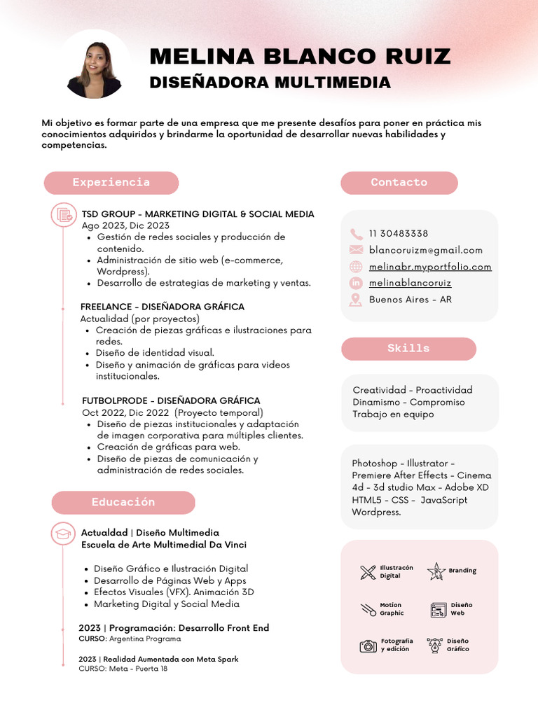 Portafolio de Melina Blanco Ruiz - Diseño Multimedia | PDF | Diseño gráfico | Diseño