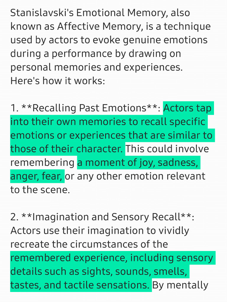 Emotional Memory | PDF