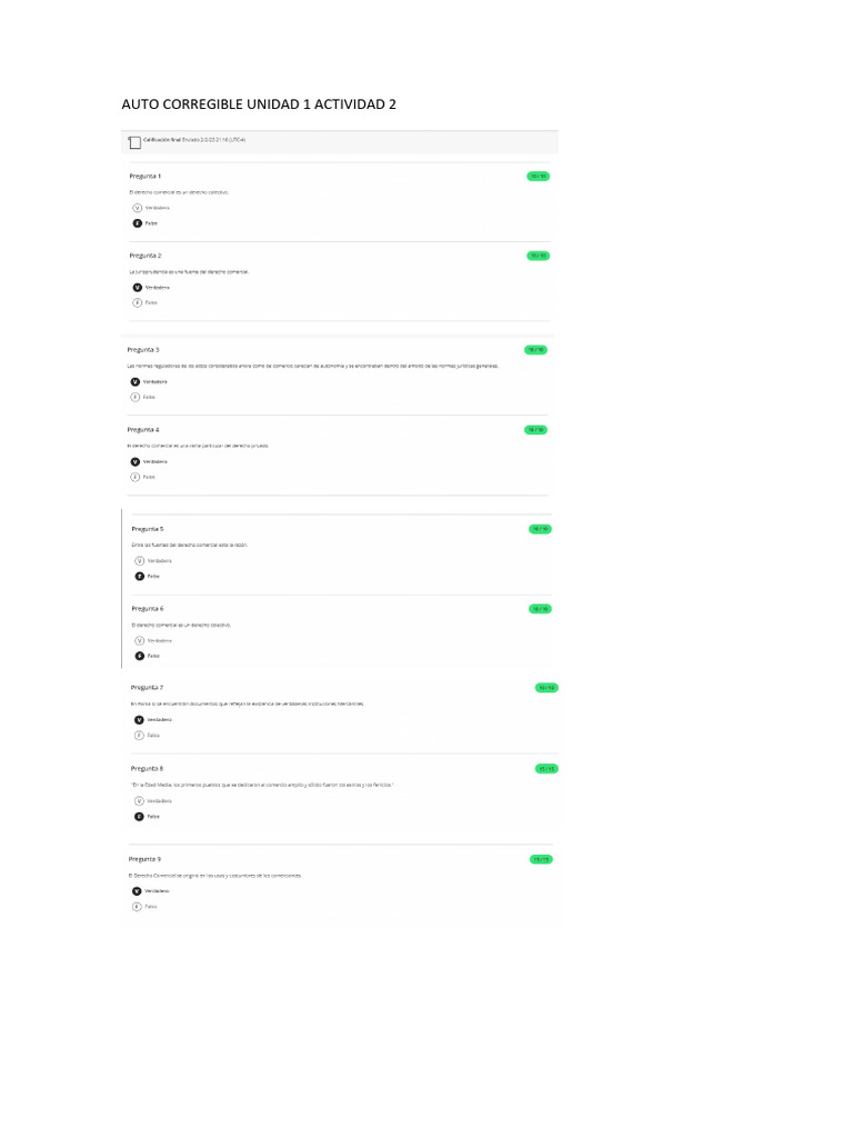 Unidad 1. Actividad 2. Autocorregible | PDF