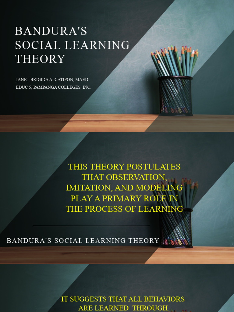 Bandura's Social Learning Theory | PDF | Learning | Behavior Modification