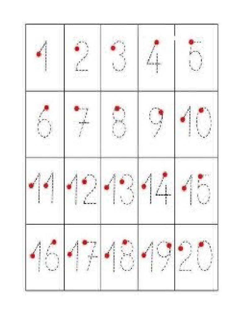 Numeros Punteados para Imprimir | PDF
