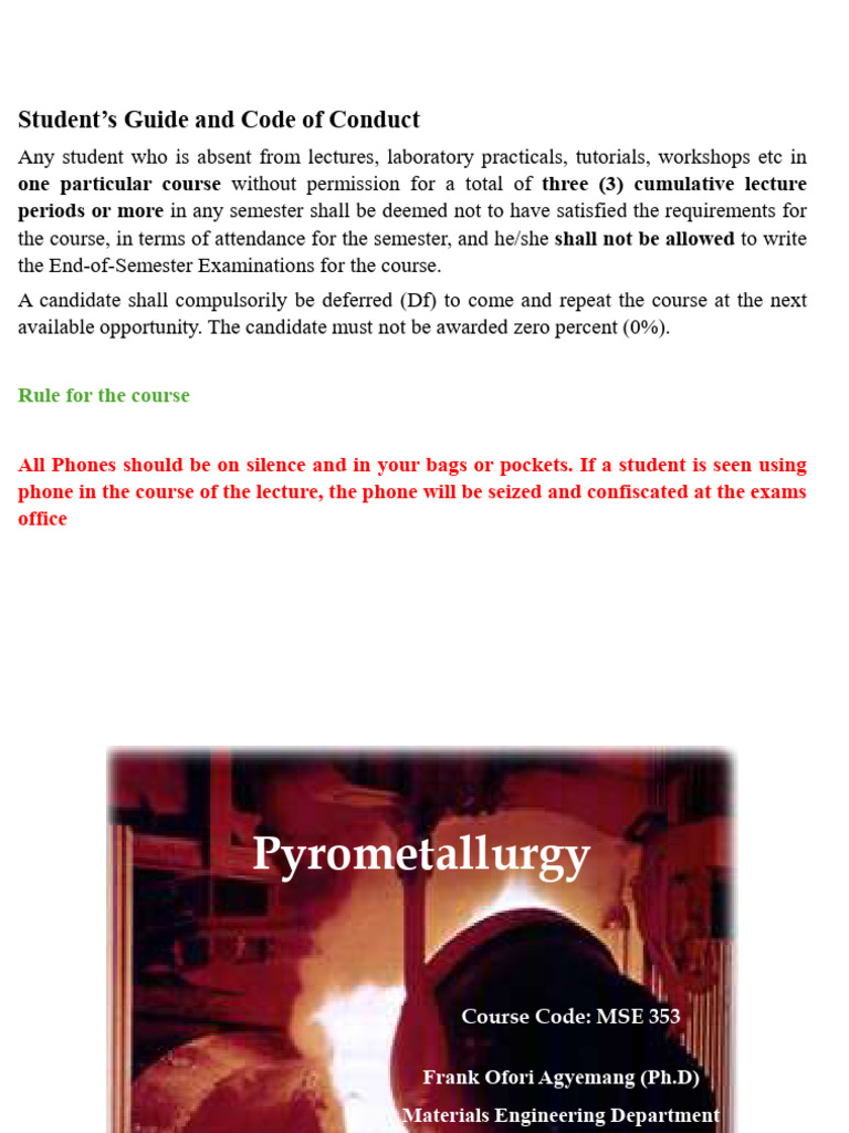 Pyro Metallurgy | PDF