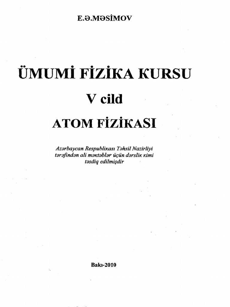 Kvant Fizikası Kitab | PDF