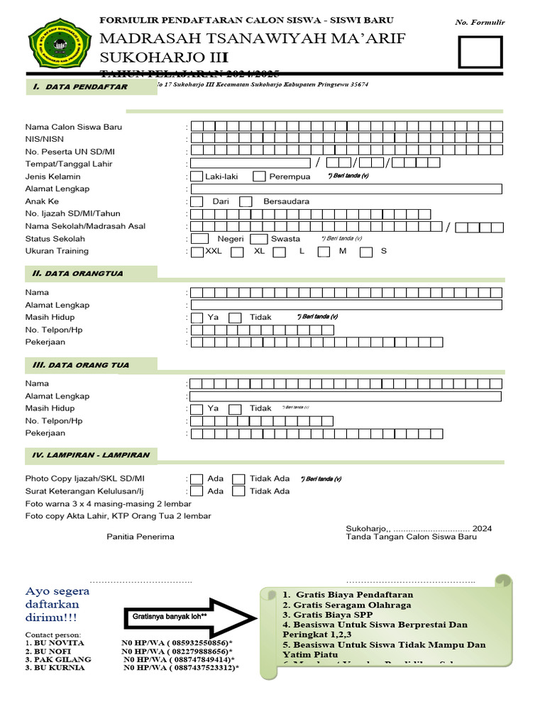 Formulir PSB 2024 | PDF