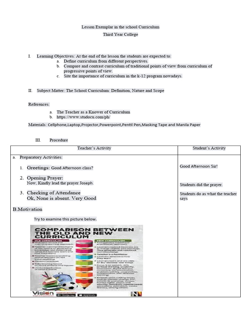 Final LP in Curriculum | PDF | Curriculum | Teachers