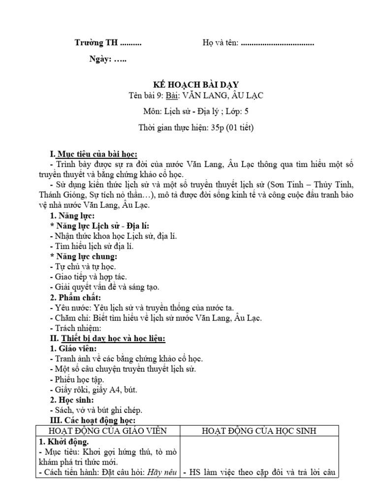 KHBD LỊCH SỬ MINH HỌA 2345 | PDF