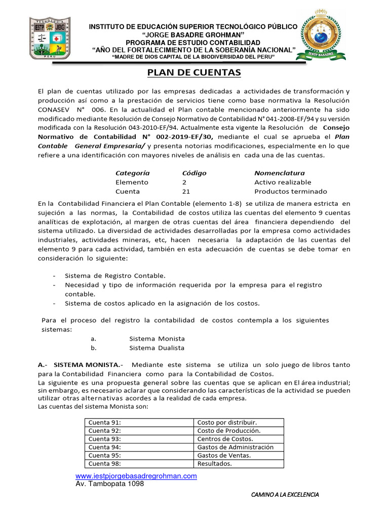 Dinamica Plan de Elemento 9 Monista | PDF | Contabilidad | Business