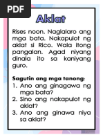 Tagalog Short Stories With Comprehension Questions | PDF