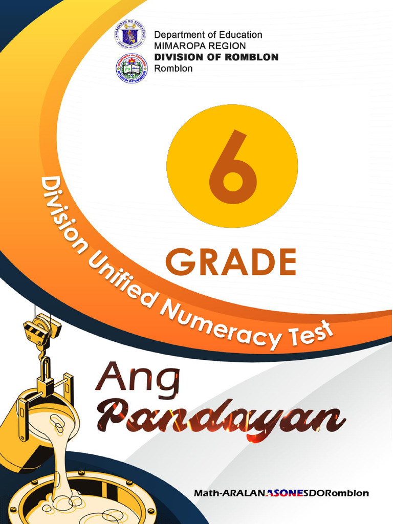 Division Unified Numeracy Test - Grade 6 - Final | PDF | Numbers ...