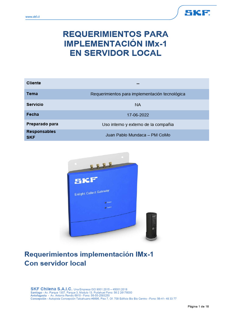 SKF20220617 - Implementación IMx-1 (Local) | PDF | Aplicación movil ...