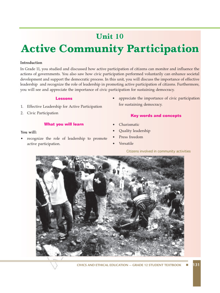 Active Community Participation | PDF | Leadership | Freedom Of The Press